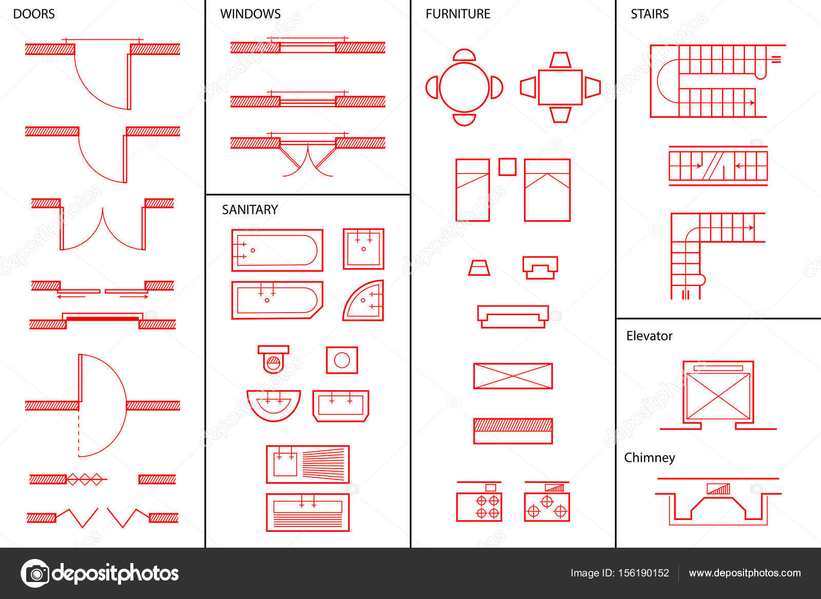 Architectural Symbols Doors