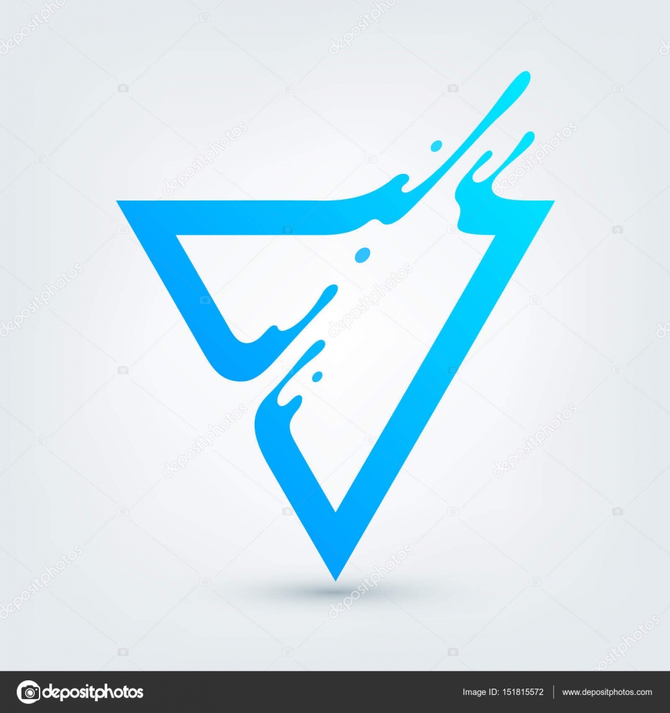 Vector Illustration. Abstract Blue Triangle Stock Vector Image by ...