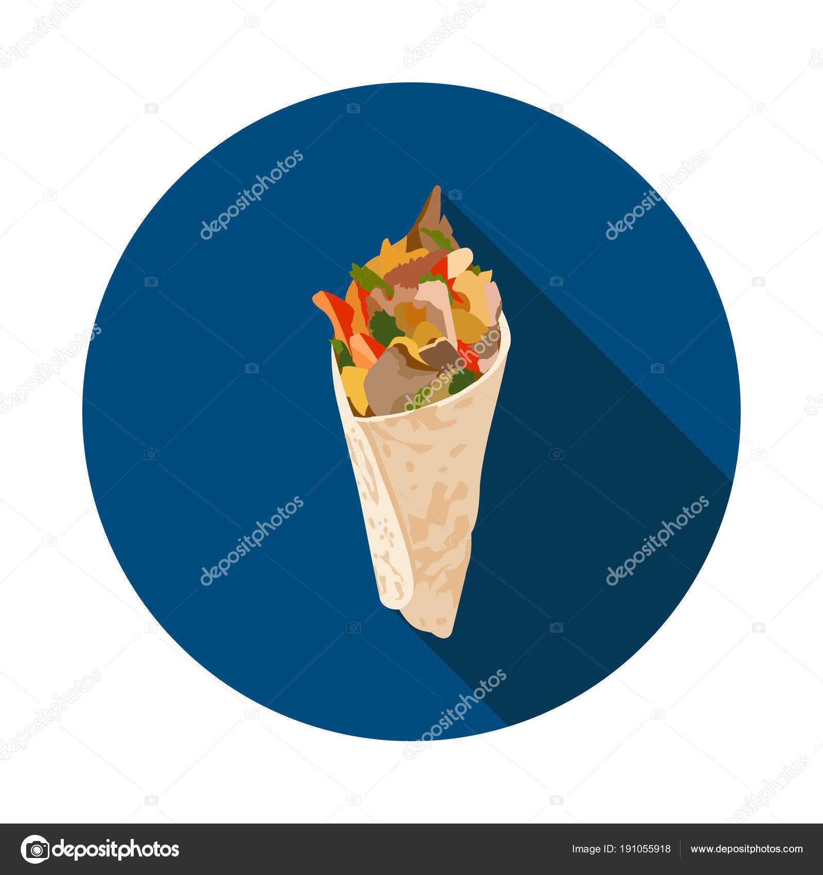 Cool flat Shawarma icon — Stock Vector © kira2517 #191055918