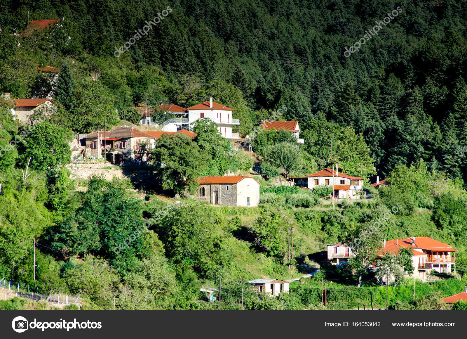 Zarouhla village in Greece — Stock Photo © GiannikosImages #164053042
