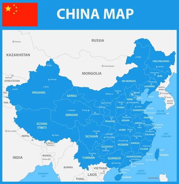 13,886,970 Chiny mapa polityczna Vector Images | Depositphotos