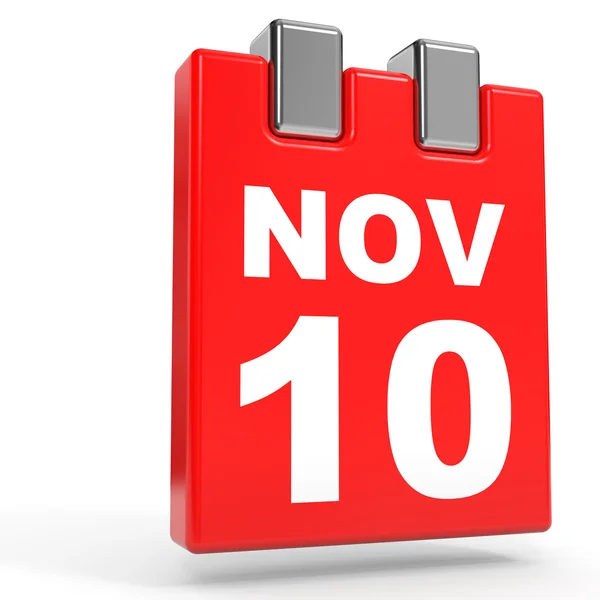 November 10. Calendar on white background. — Stock Photo © iCreative3D ...