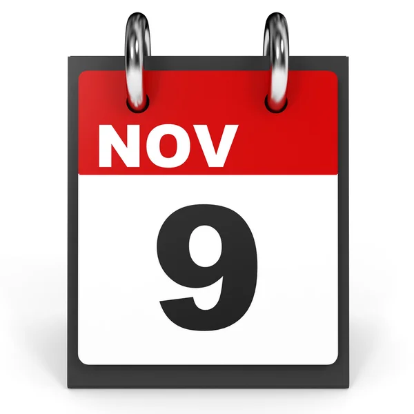 November 10. Calendar on white background. — Stock Photo © iCreative3D ...