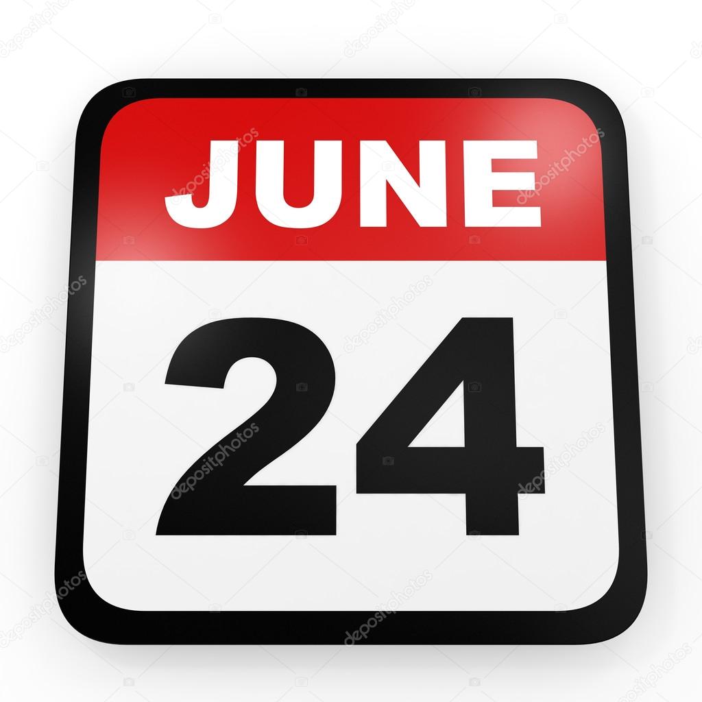 June 24. Calendar on white background. Stock Photo by ©iCreative3D ...
