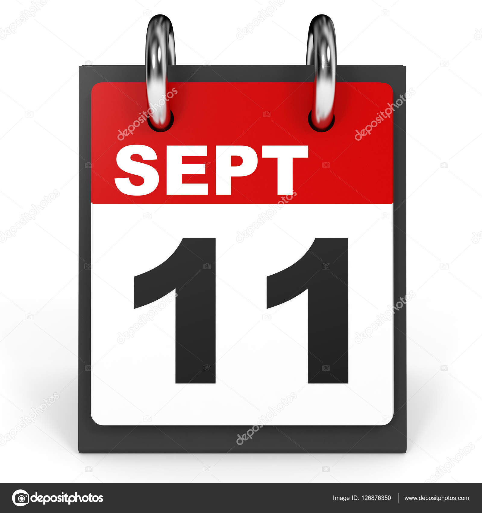 September 11. Calendar on white background. Stock Photo by ©iCreative3D ...