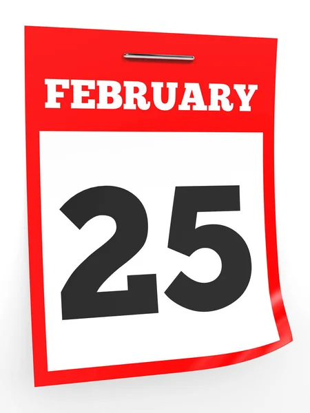 25 february calendar on white background. — Stock Photo © iCreative3D ...
