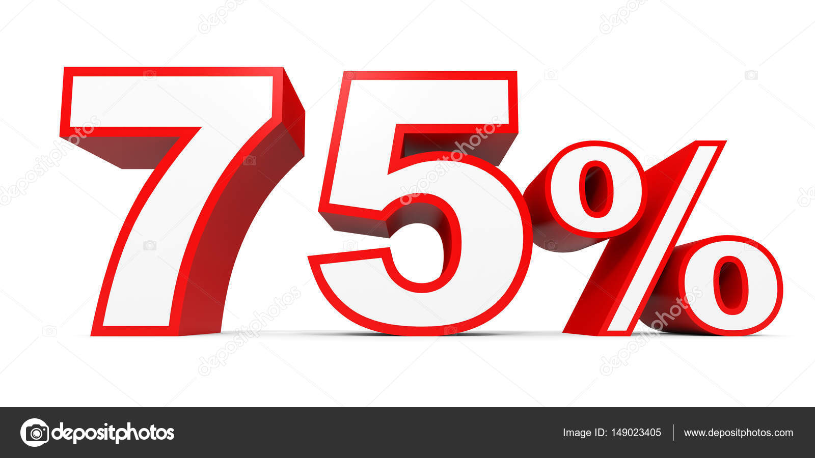 Seventy five percent off. Discount 75 %. — Stock Photo © iCreative3D ...