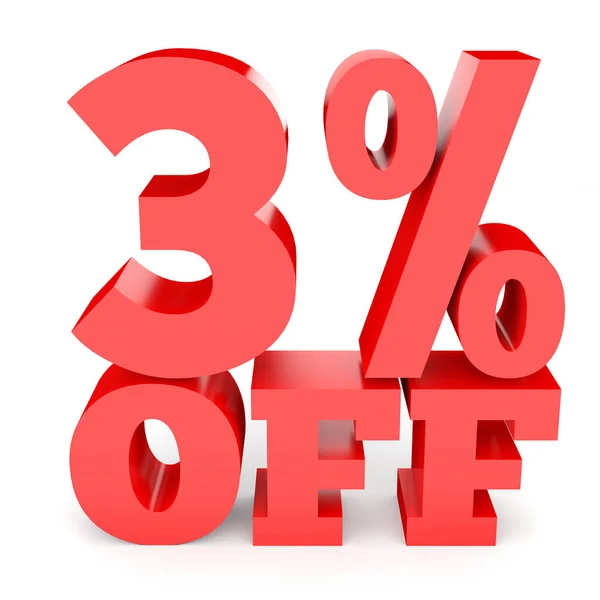 Three percent off. Discount 3 %. — Stock Photo © iCreative3D #150042334