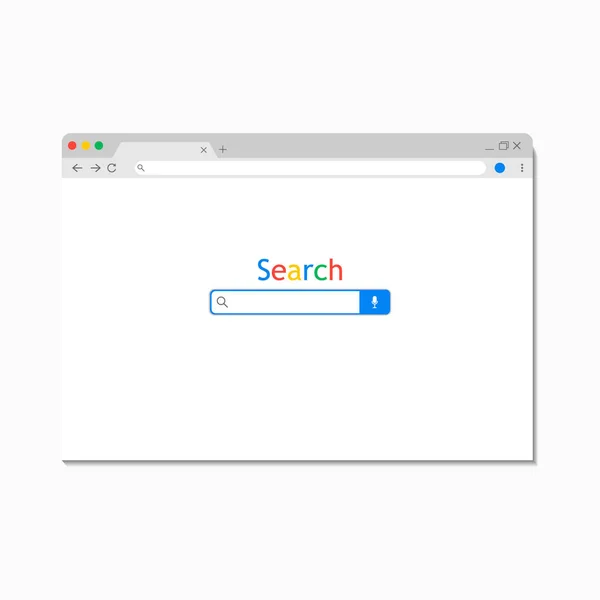 Search bar field. Simple browser window isolated on white background ...