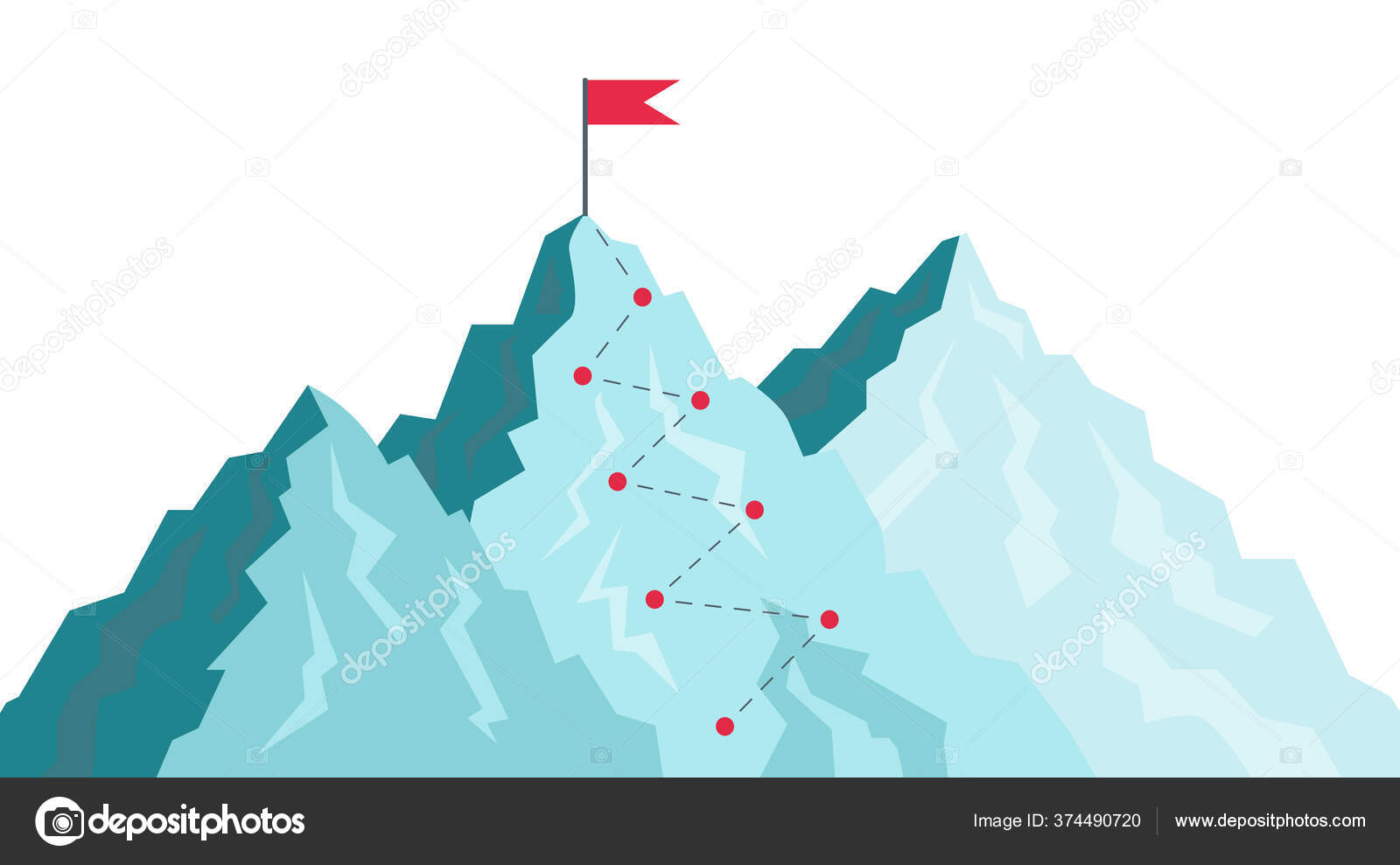 Path Mountain Success Journey Goal Destination Challenge Leaders Growth ...