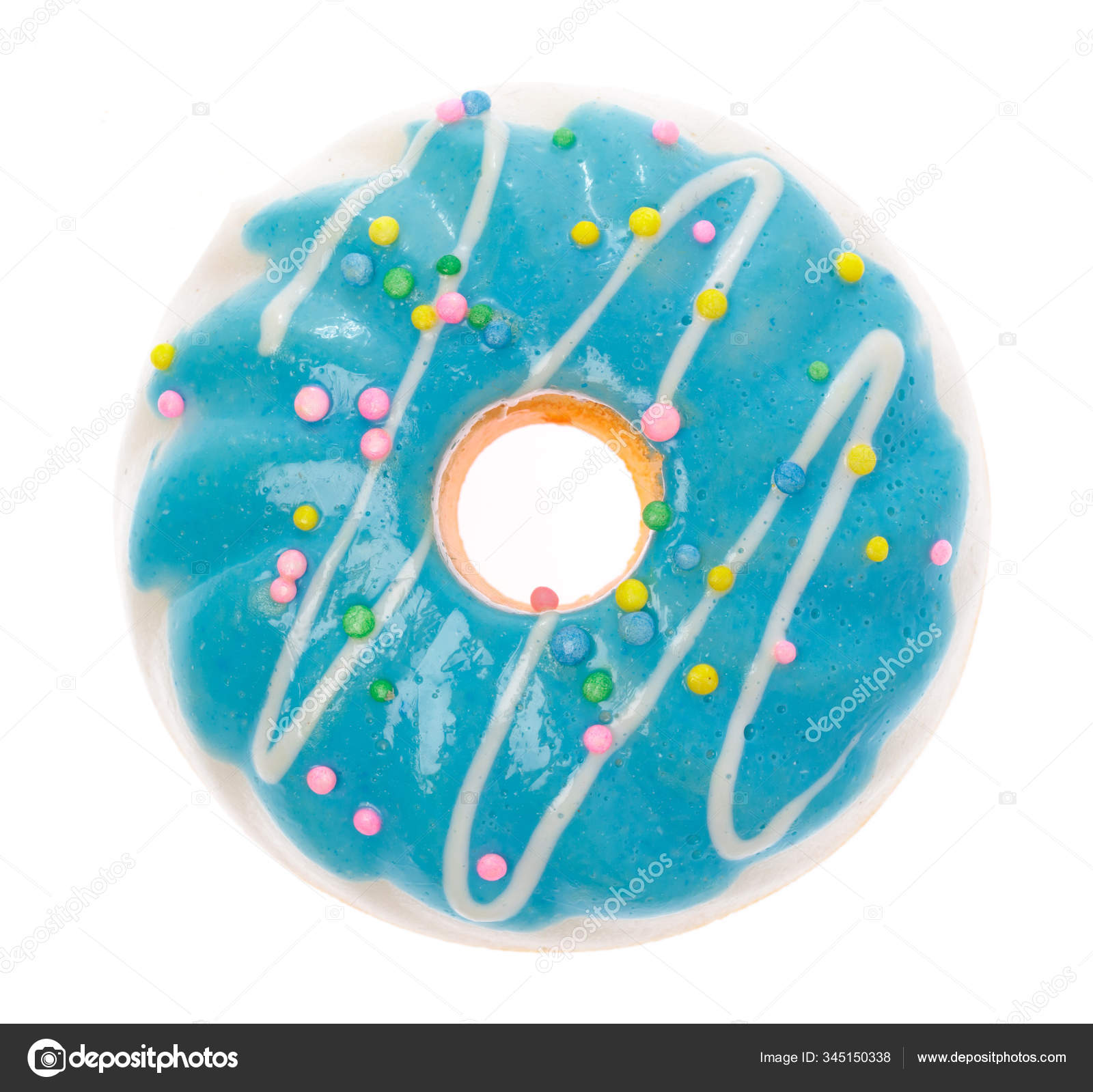 Blue Donut isolated on white background. — Stock Photo © Cloud7Days ...