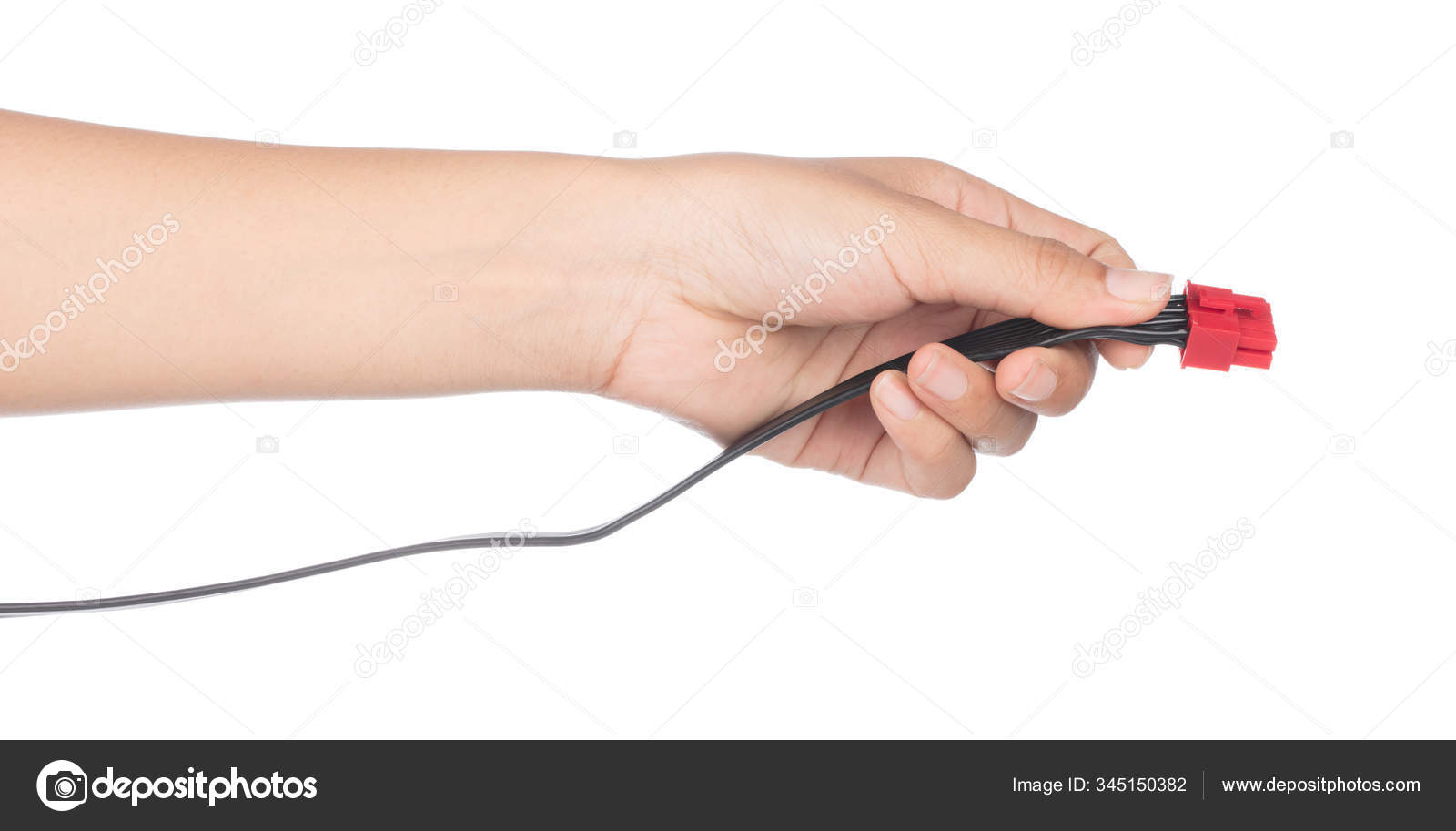 Hand holding power cable 30cm dual PSU power supply 6 pin isolat ...