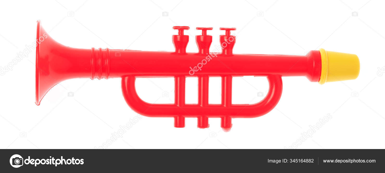 Trumpet toy isolated on white background. — Stock Photo © Cloud7Days ...