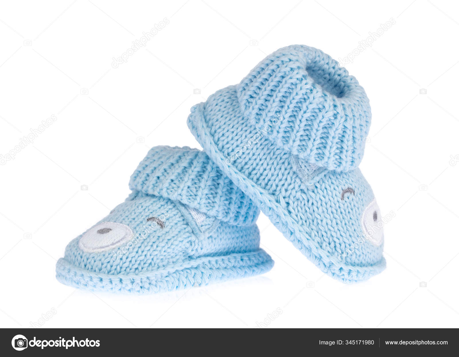 Blue Baby Booties Isolated White Background Stock Photo by ©Cloud7Days ...