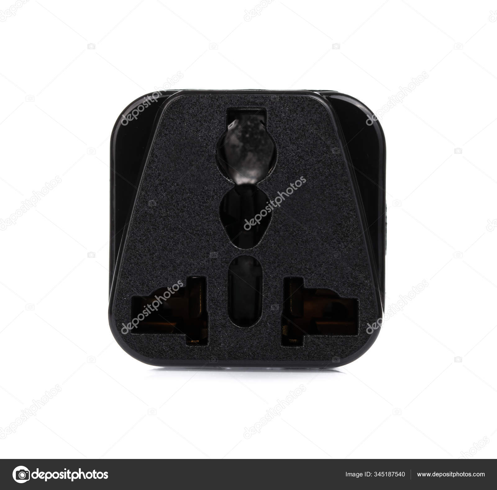 UK 3-Pin Plug Adapter isolated on white background Stock Photo by ...