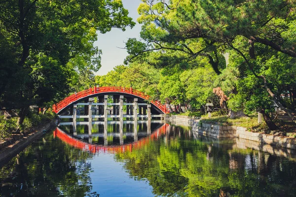 Taiko Bashi (Drum Bridge) the Red curve Bridge at Sumiyoshi Gran ...