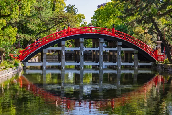 Taiko Bashi (Drum Bridge) the Red curve Bridge at Sumiyoshi Gran ...