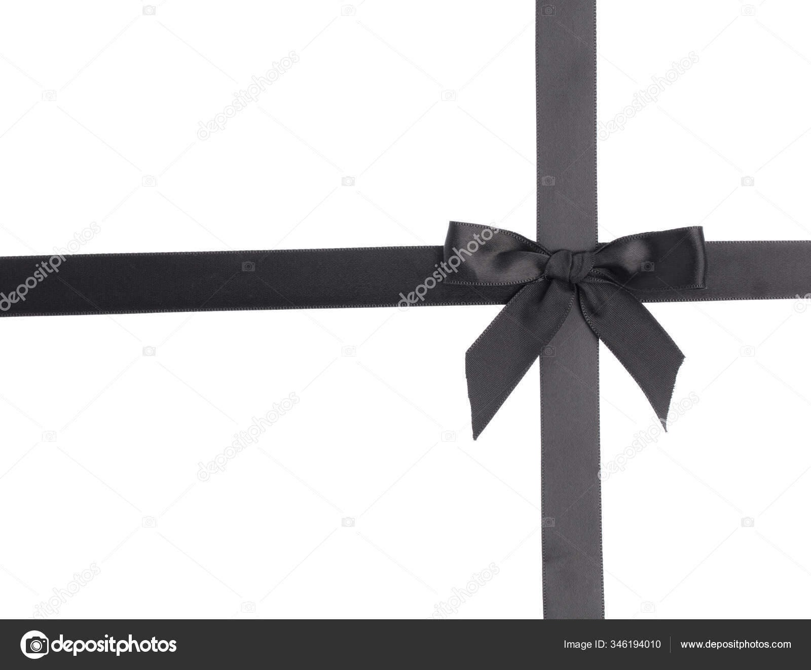 Single Black Bow Isolated White Background Stock Photo by ©Cloud7Days ...