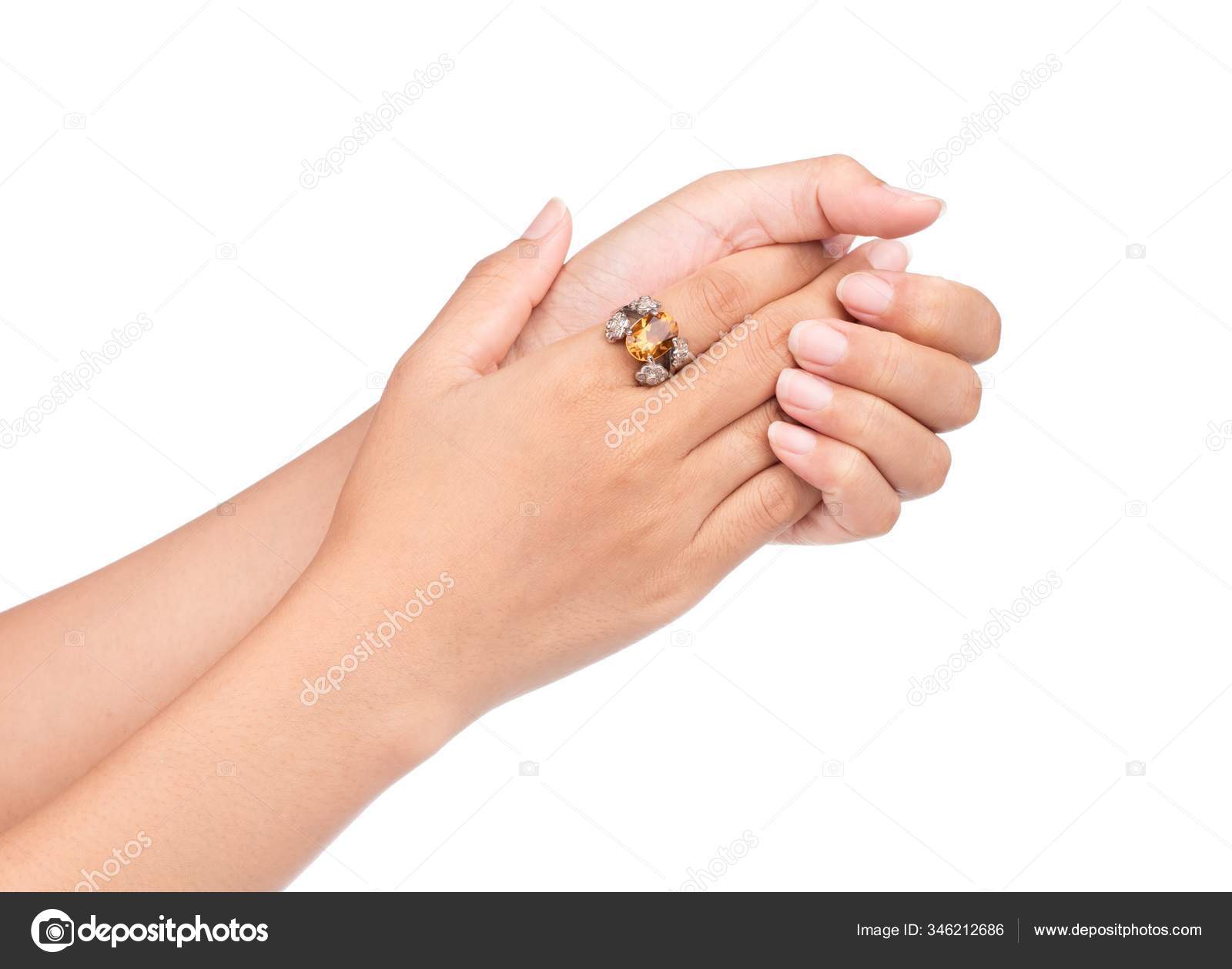 Show Ring Finger Isolated White Background Stock Photo by ©Cloud7Days ...