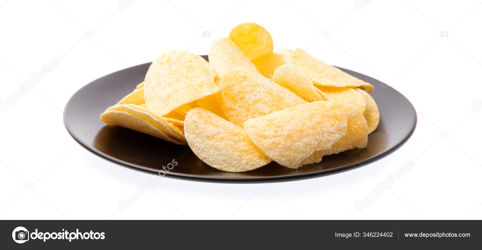 Potato Chips Dish Isolated White Background Stock Photo by ©Cloud7Days ...