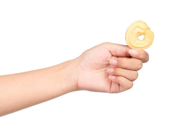 Hand Holding Snacks Isolated White Background Stock Photo by ...