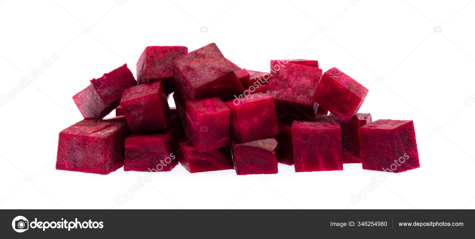 Beetroot Cubes Isolated White Background Stock Photo by ©Cloud7Days ...