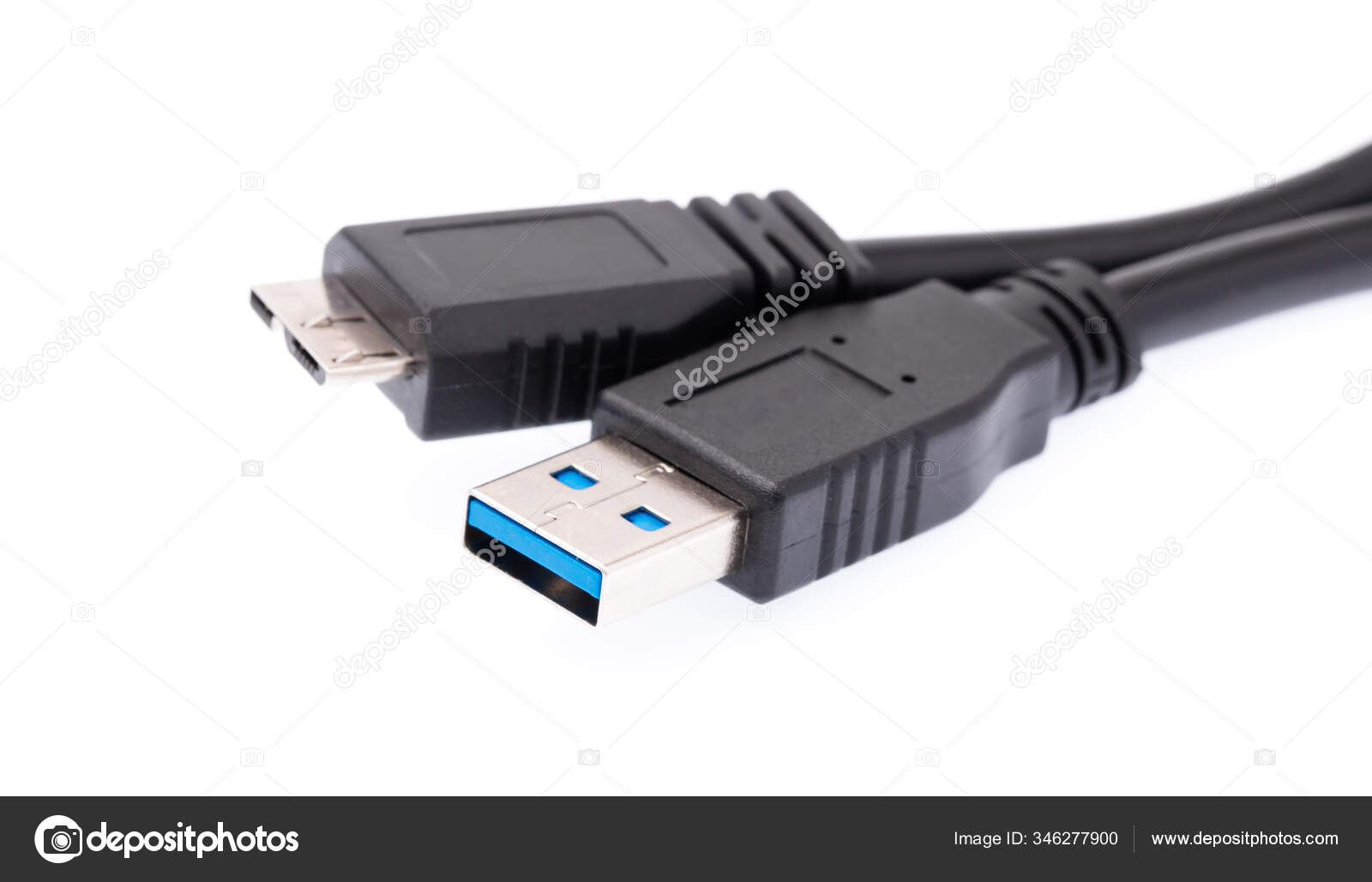 Usb Usb3 Connector Isolated White Background — Stock Photo © Cloud7Days ...