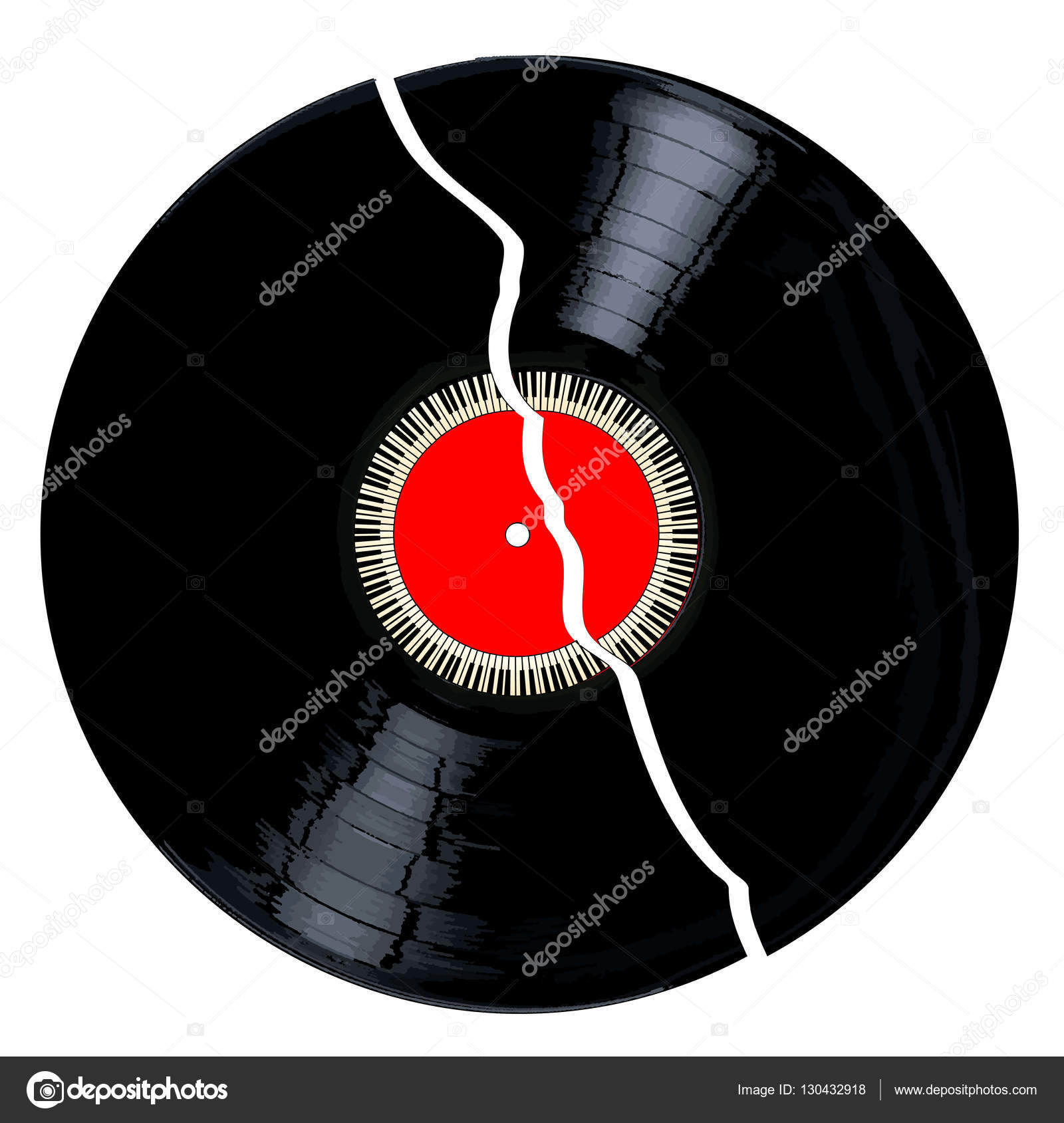 Isolated Broken Record Stock Vector Image by ©BigAlBaloo #130432918