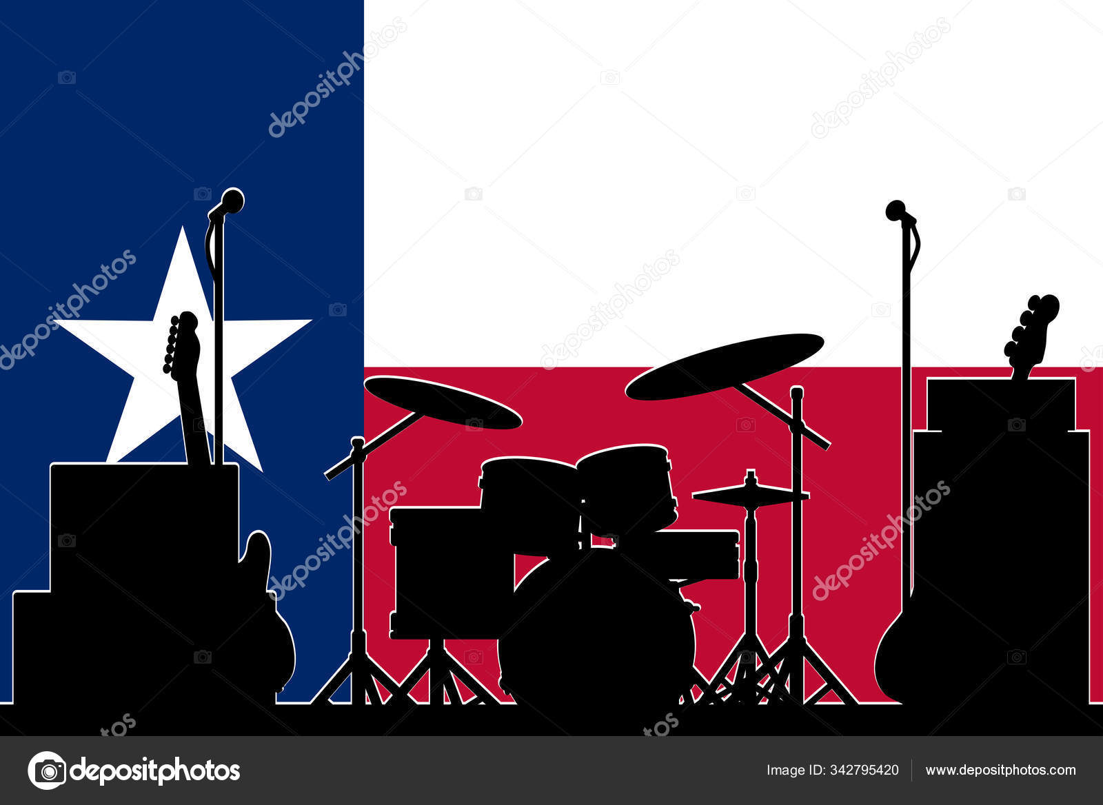 Texas Band en el escenario Vector de Stock de ©BigAlBaloo 342795420
