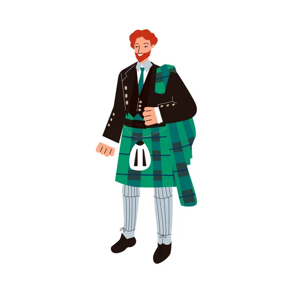 Scotsman in red kilt skirt Stock Vector Image by ©Sonulkaster #170124564
