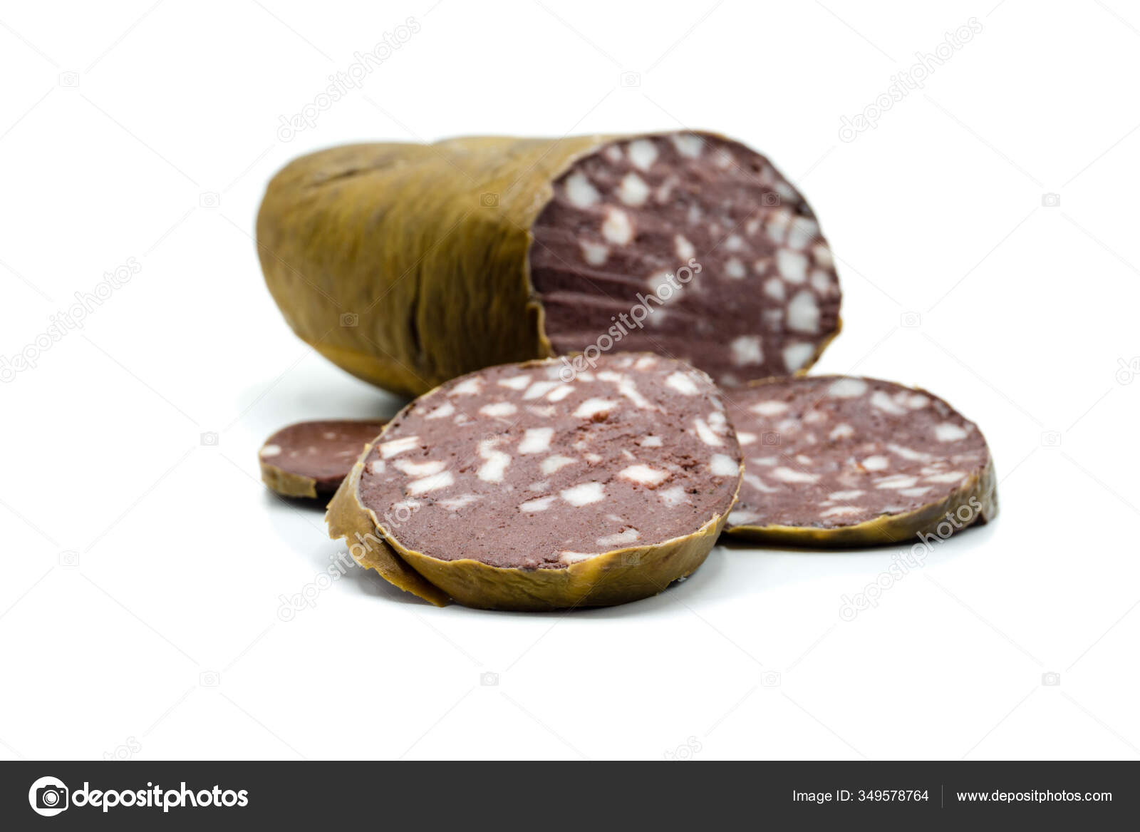 Blood Sausage Isolated White Background Stock Photo by ©Animaflora ...