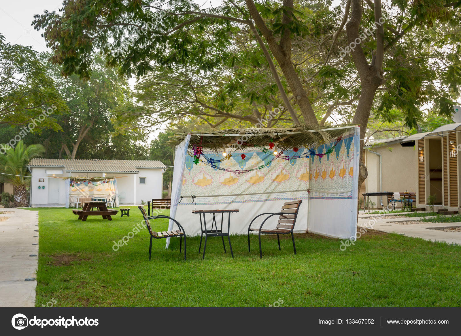 Sukkah - symbolic temporary hut for celebration of Jewish Holiday ...