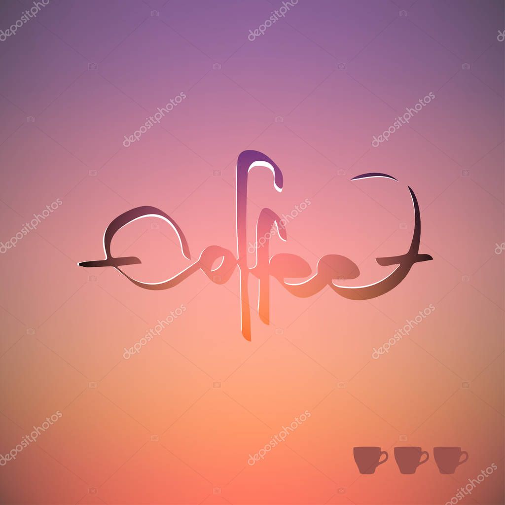The text coffee written, vector illustration Stock Vector by ...