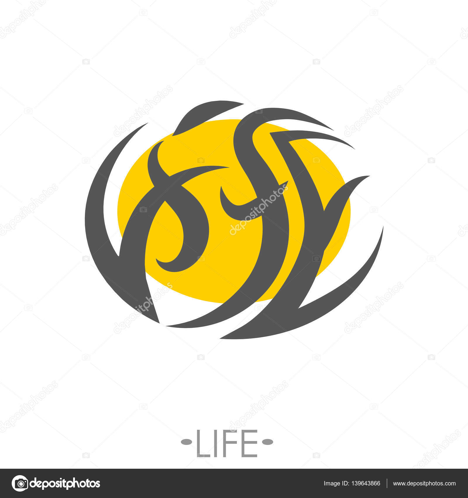 Stylized vector word life oval Stock Vector Image by ©moyprofile #139643866