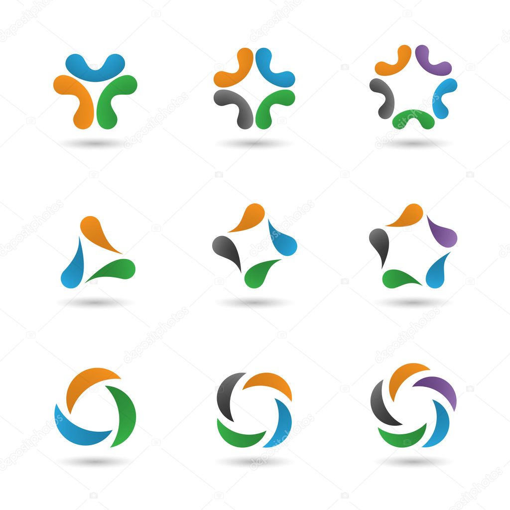 Set abstract shapes. Stock Vector by ©macksvals 127170166