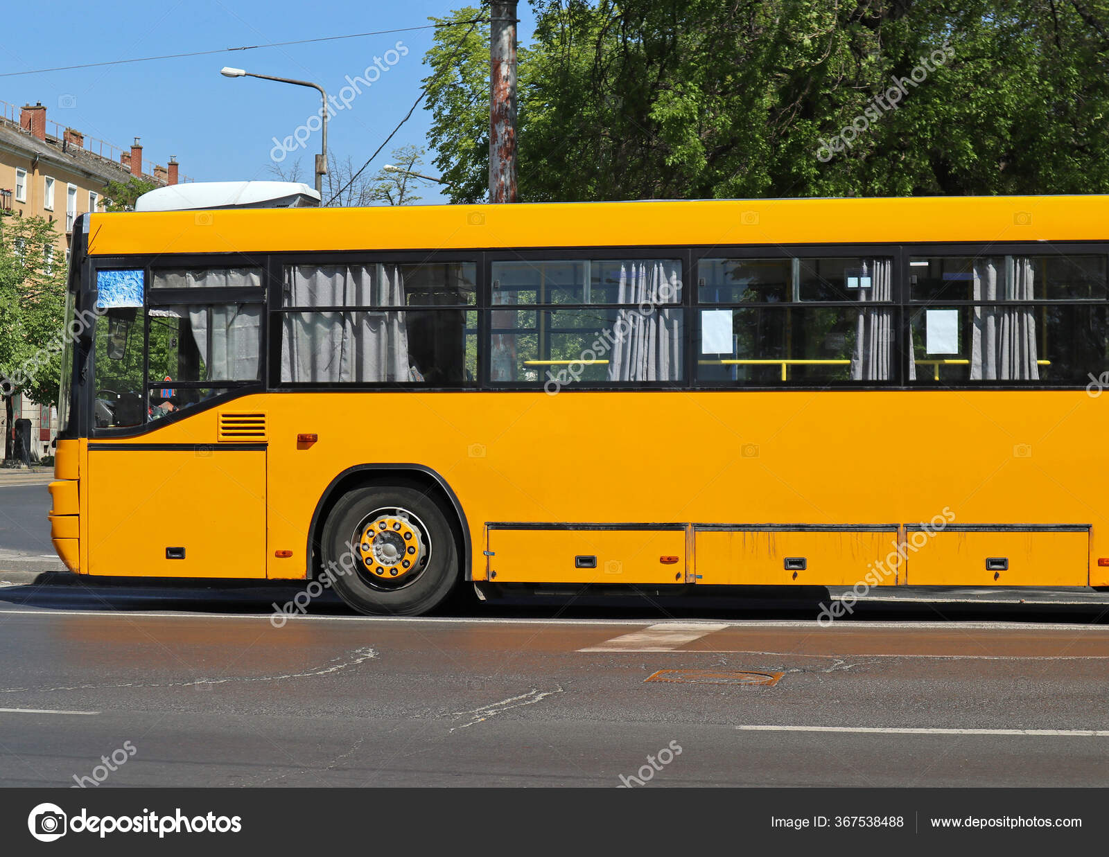 Bus Standing Road Crossing — Stock Photo © majorosl66 #367538488