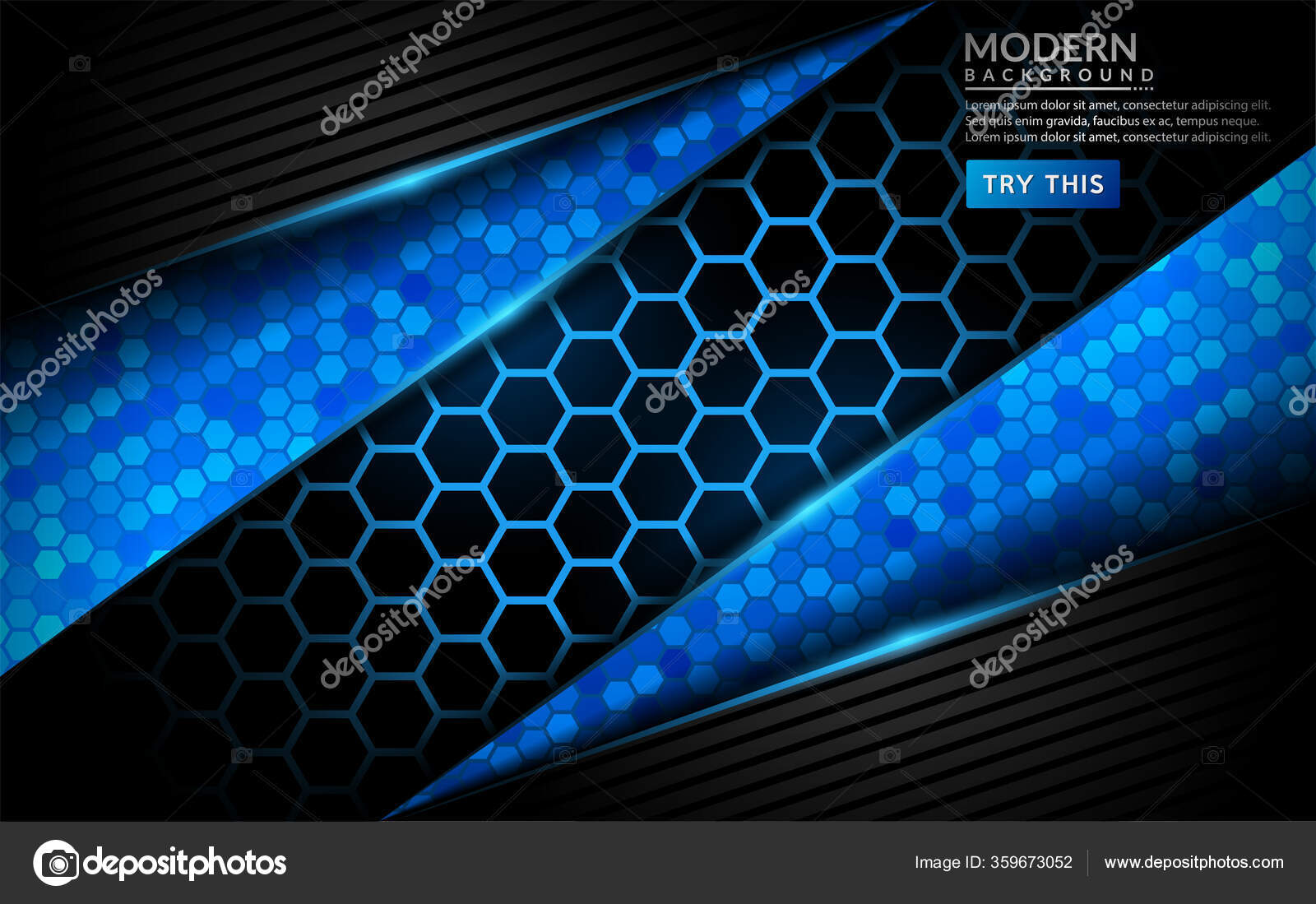 Modern Abstract Tech Blue Background Futuristic Technology Background ...