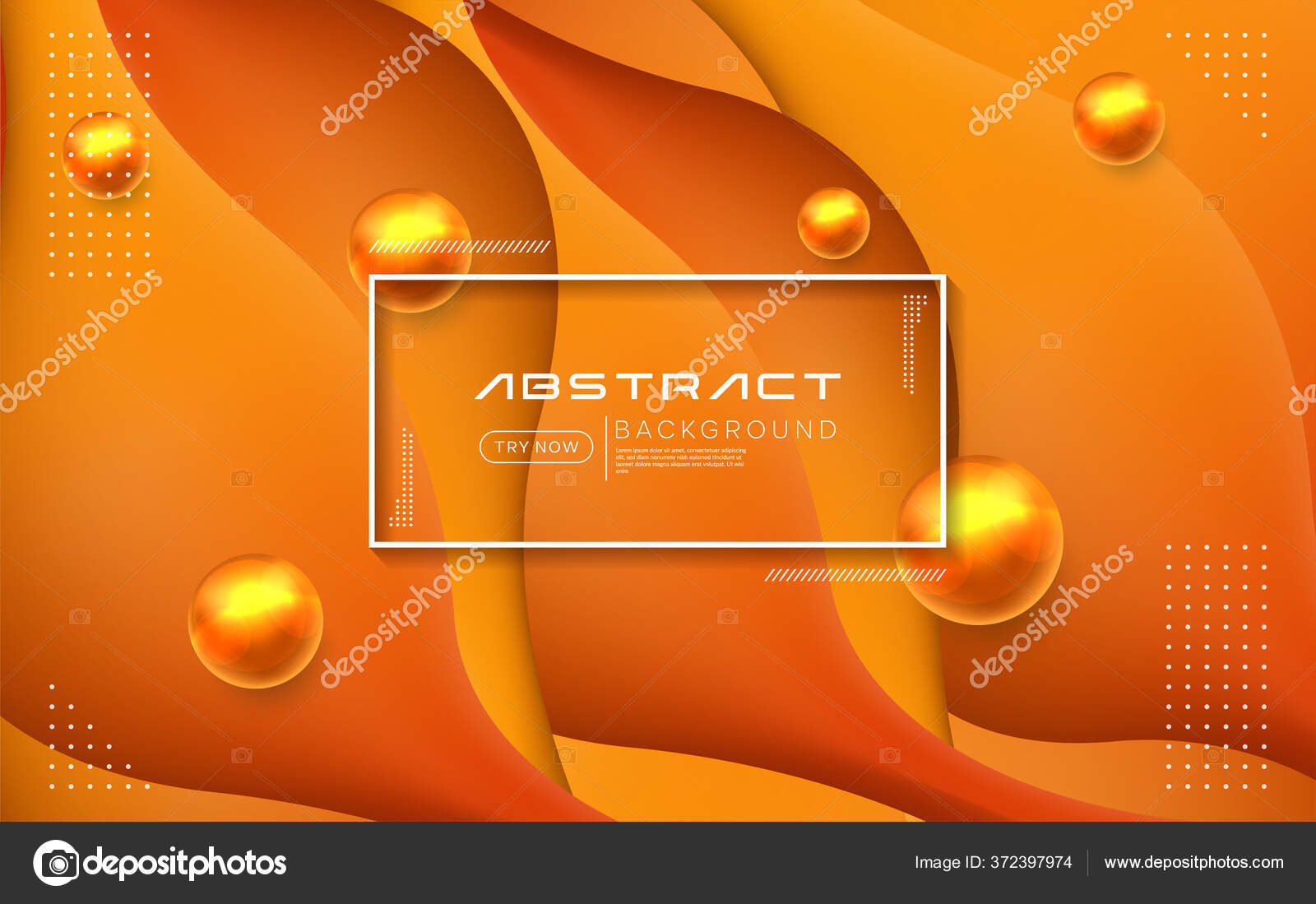 Dynamic Orange Color Background Modern Liquid Textured Geometric ...