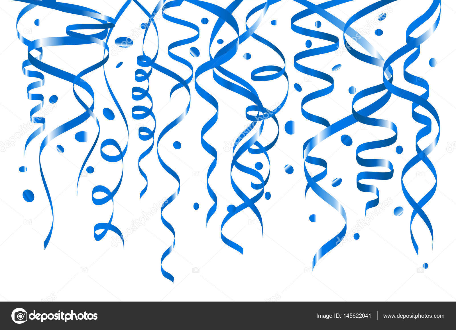 Blue Confetti Border