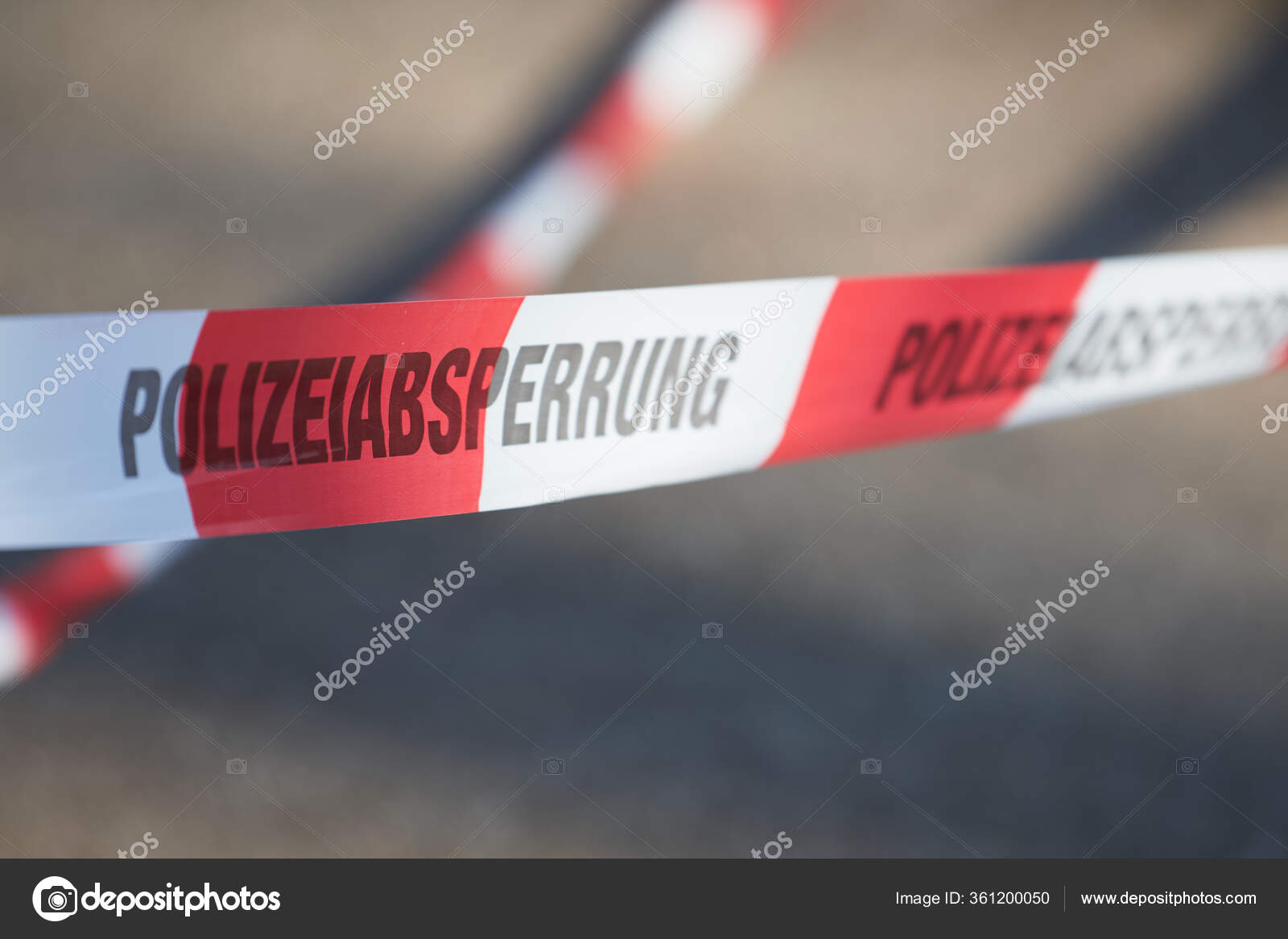 Police Floating Inscription German Polizeiabsperrung Concept Law ...