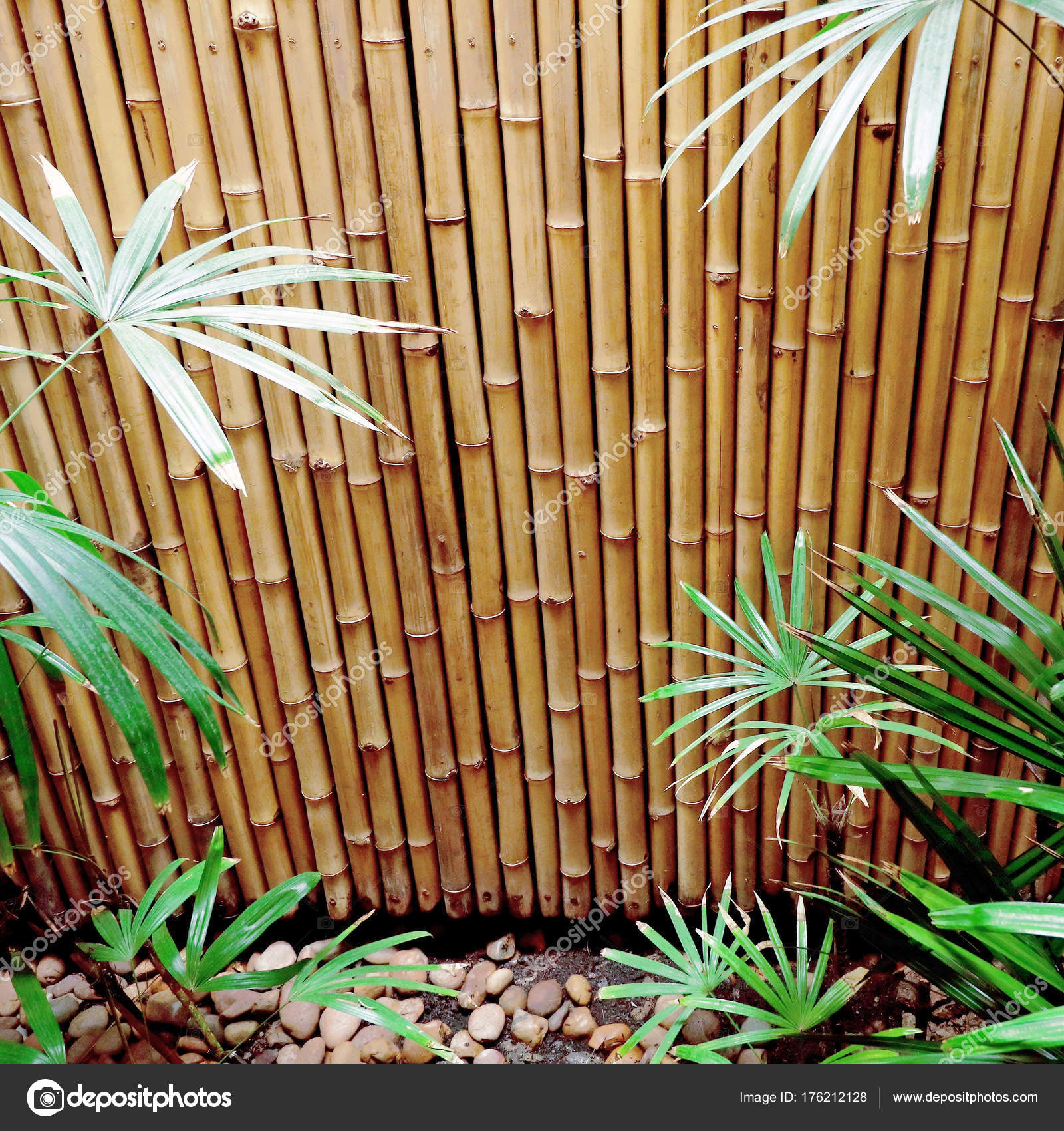 Natural bamboo fence texture background — Stock Photo © Gap #176212128