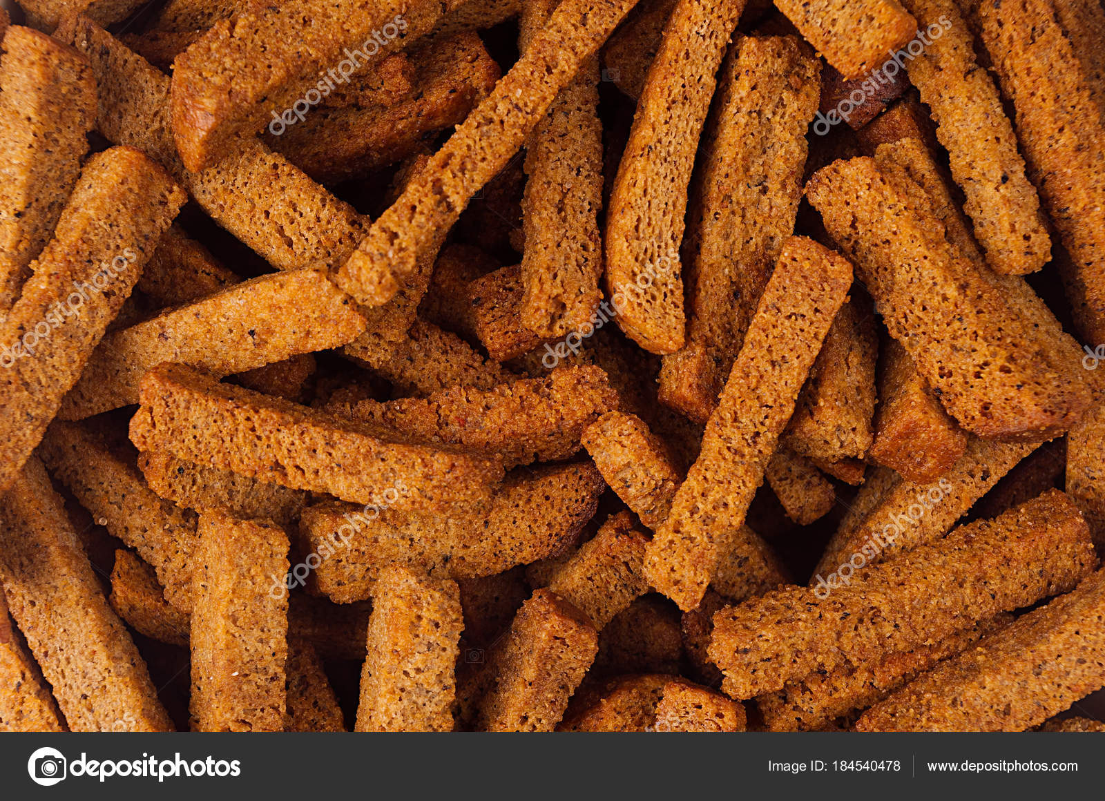 Rye Croutons Sticks Background Beer Snacks Texture Stock Photo by ...