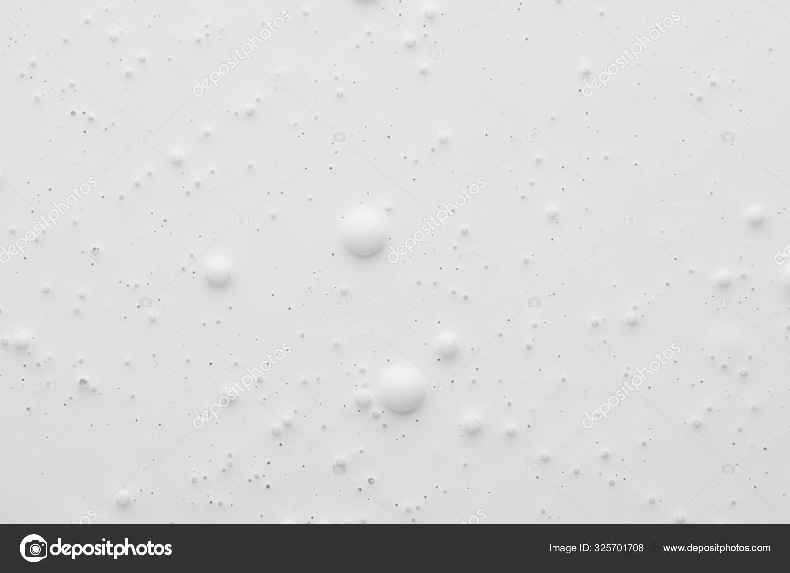 White Liquid Paint Texture Random Bubbles Stains Modern Abstract ...