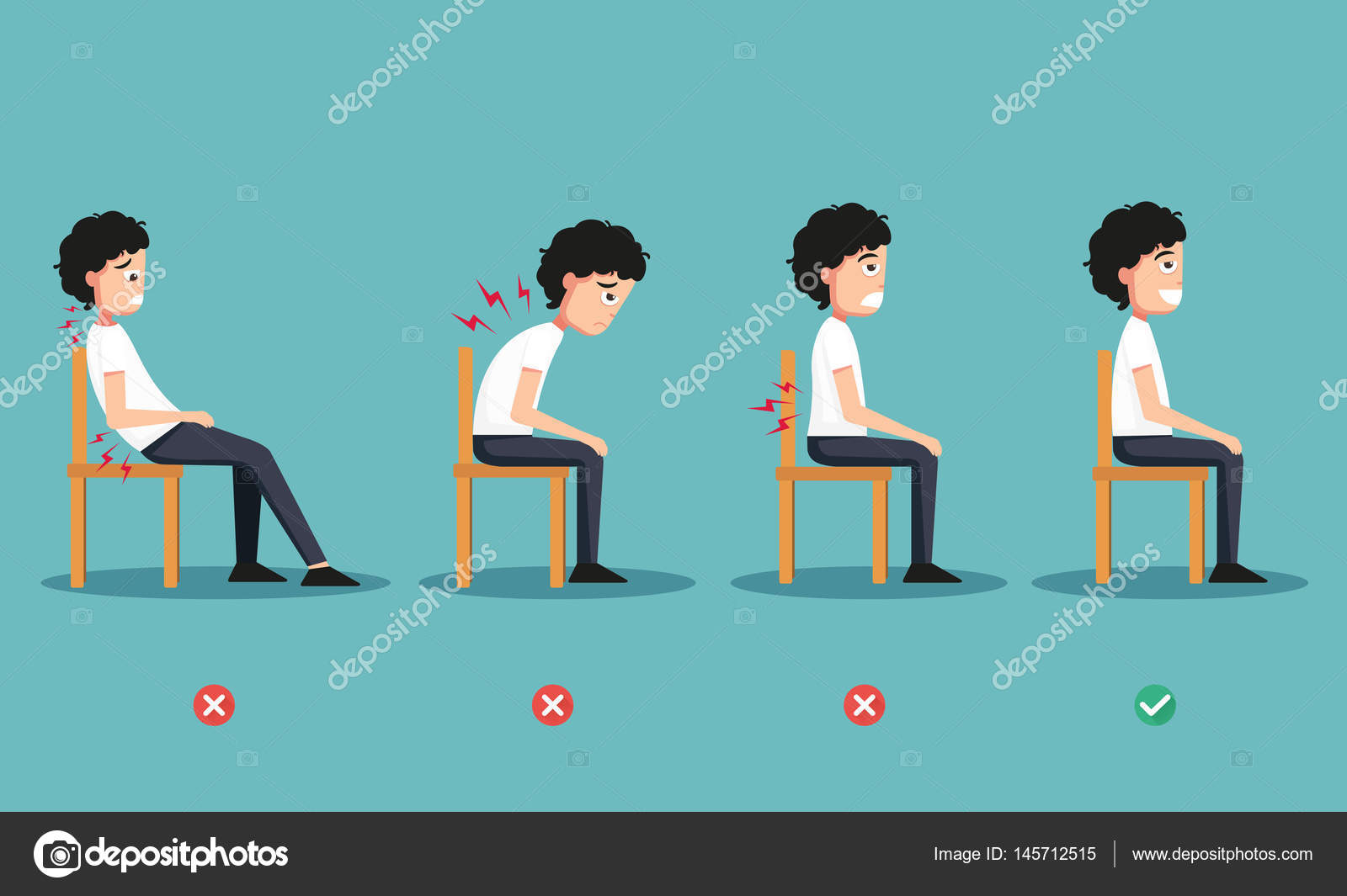 Sentarse Clipart Cómo Sentarse Bien En El Puesto De Trabajo