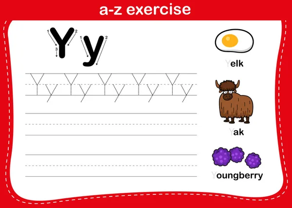 Alphabet Exercise Cartoon Vocabulary Illustration Vector Stock Vector ...