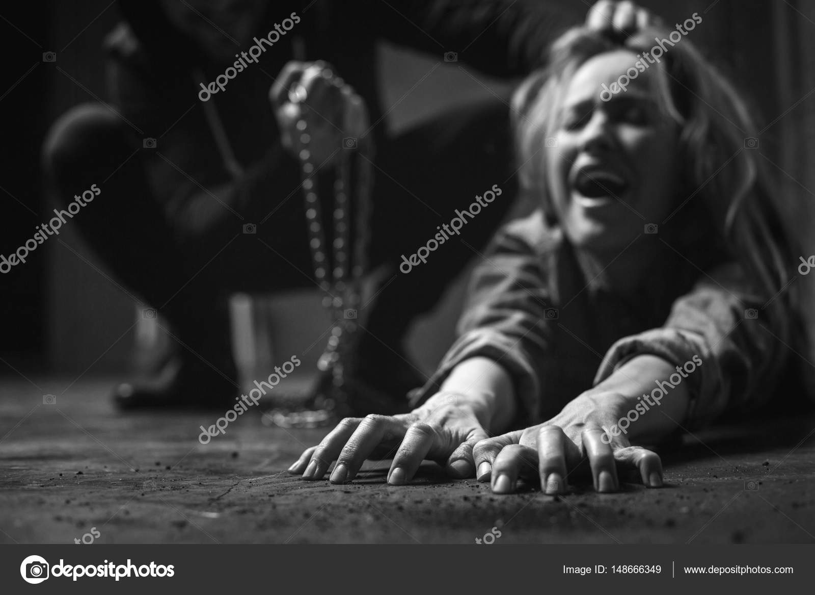 Defenseless weak girl feeling pain Stock Photo by ©yacobchuk1 148666349
