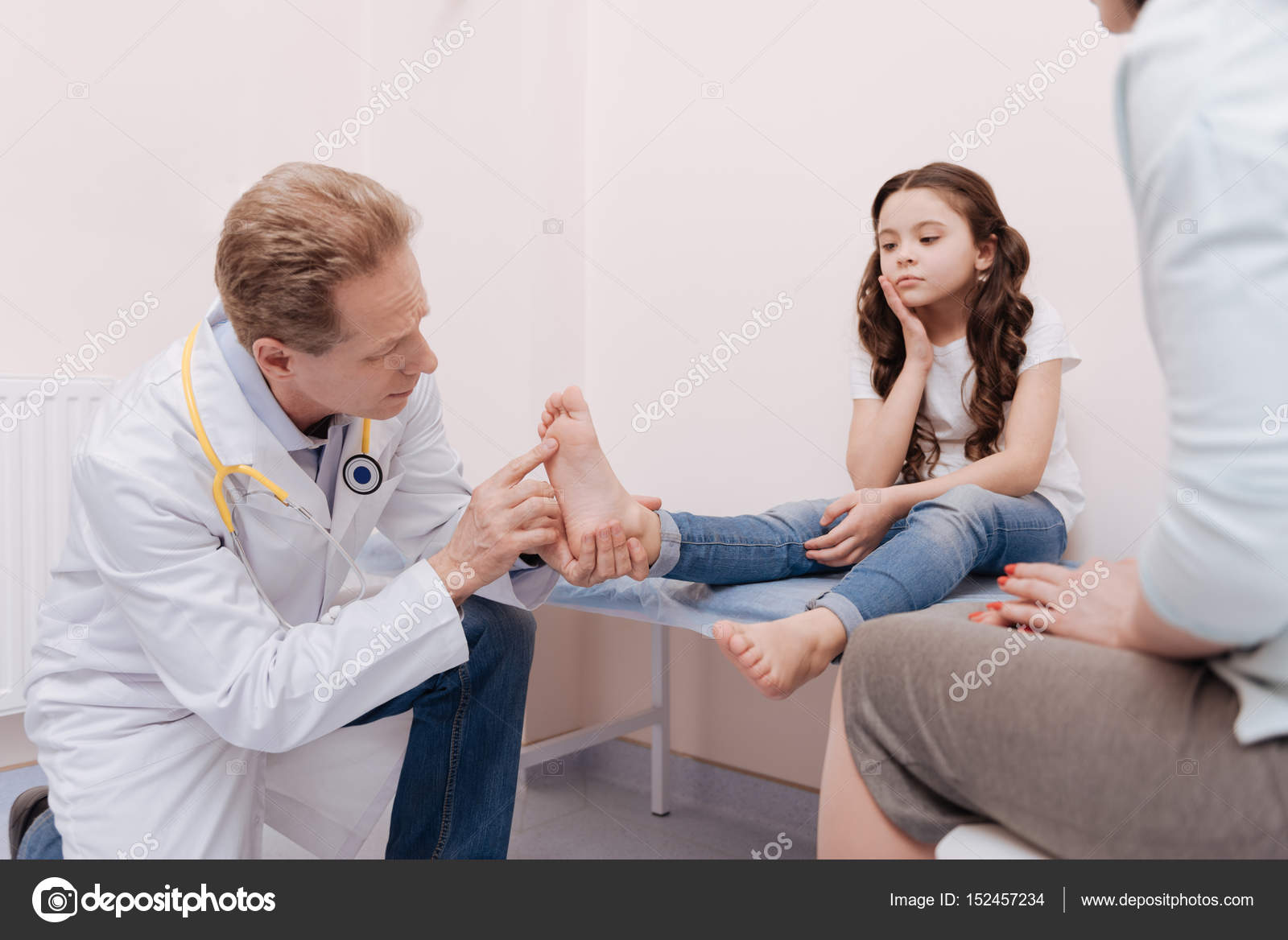 Observant neat doctor indicating the problem — Stock Photo © yacobchuk1 ...