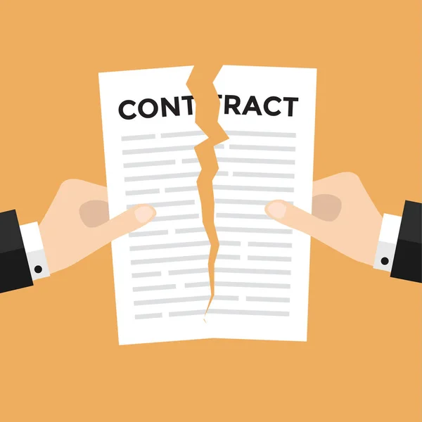 Contrato rasgado Imagens de Stock de Arte Vetorial | Depositphotos
