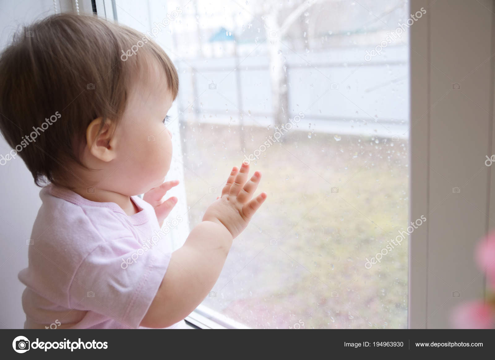 Child Looking Out Window Longing Some Sunshine Curiosity Childness ...