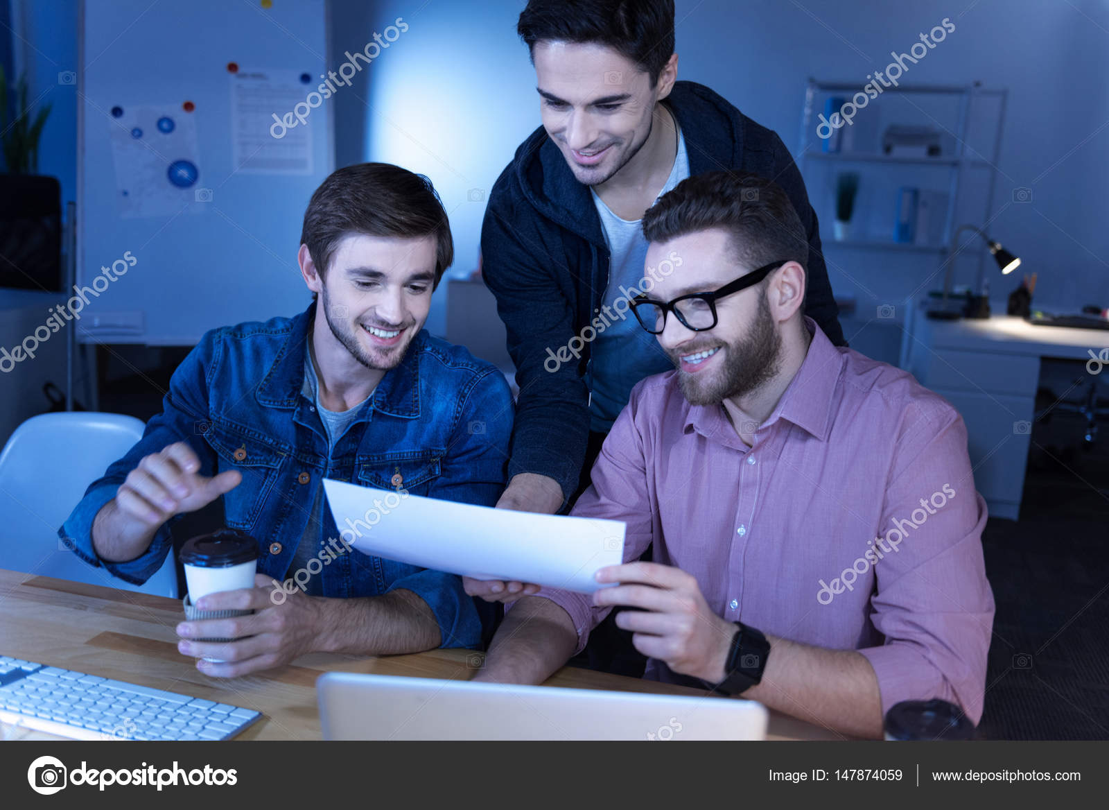 Programmers enjoying their work — Stock Photo © Dmyrto_Z #147874059